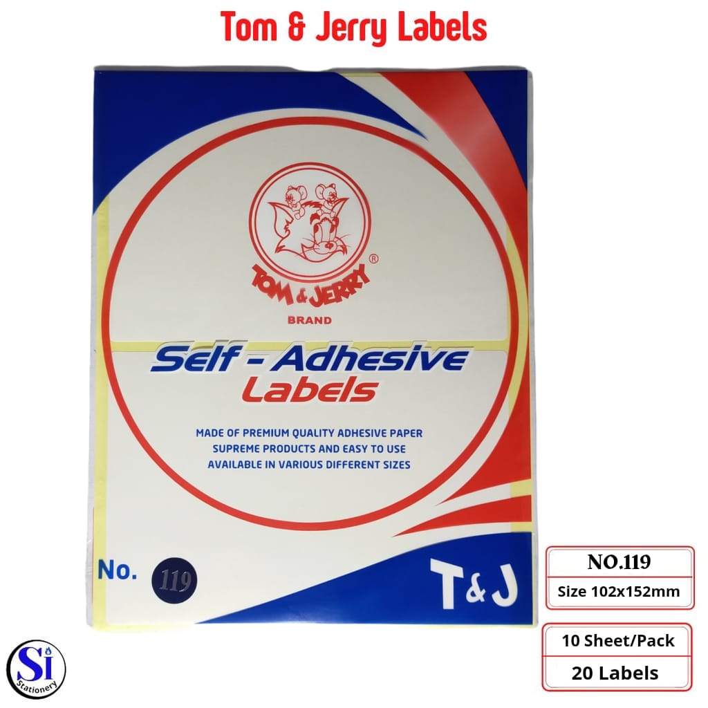 Tom & Jerry Label Ukuran Besar/Label Ukuran Lebar No.119,120 | Lazada ...