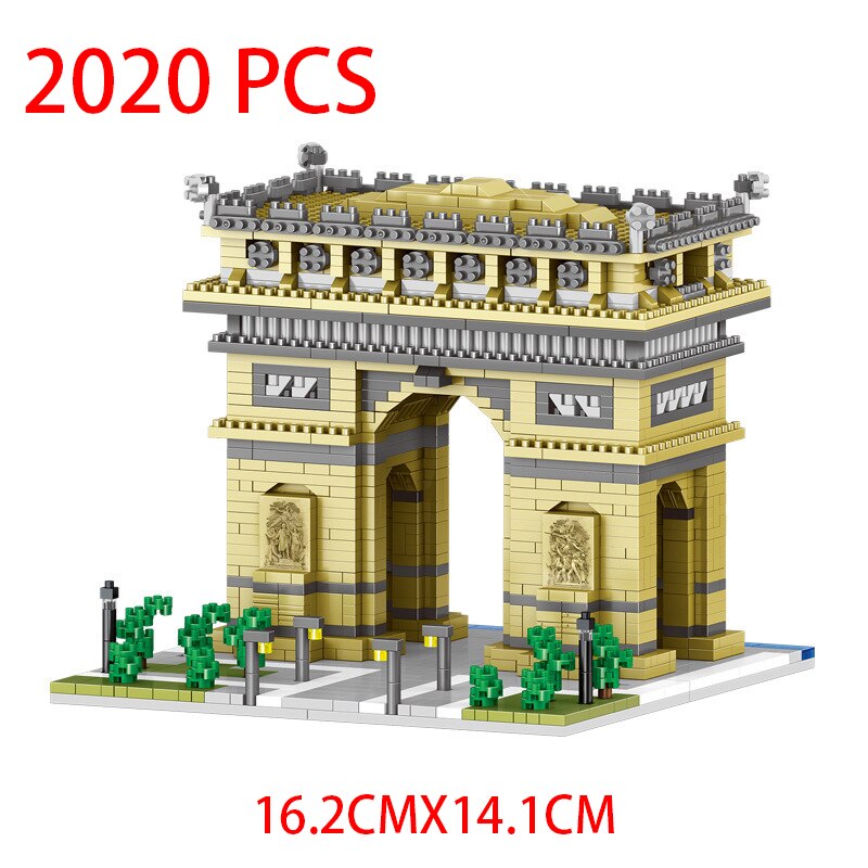 Colosseum Louvre Museum Sphinx Diamond Building Micro Blocks Capitol ...