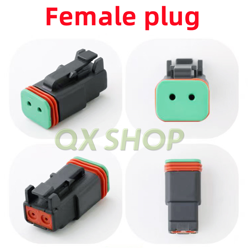 1set 2pin Plug Deutsch Dt Connector Dt06-2s/dt04-2p Waterproof ...