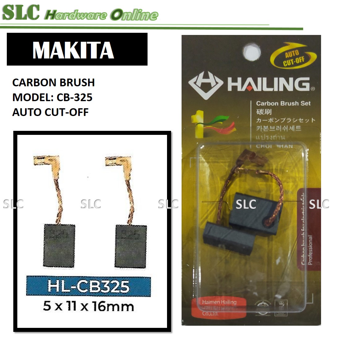 MAKITA CARBON BRUSH CB-325 / HAILING CB-325 for Angle Grinder, Grinder ...