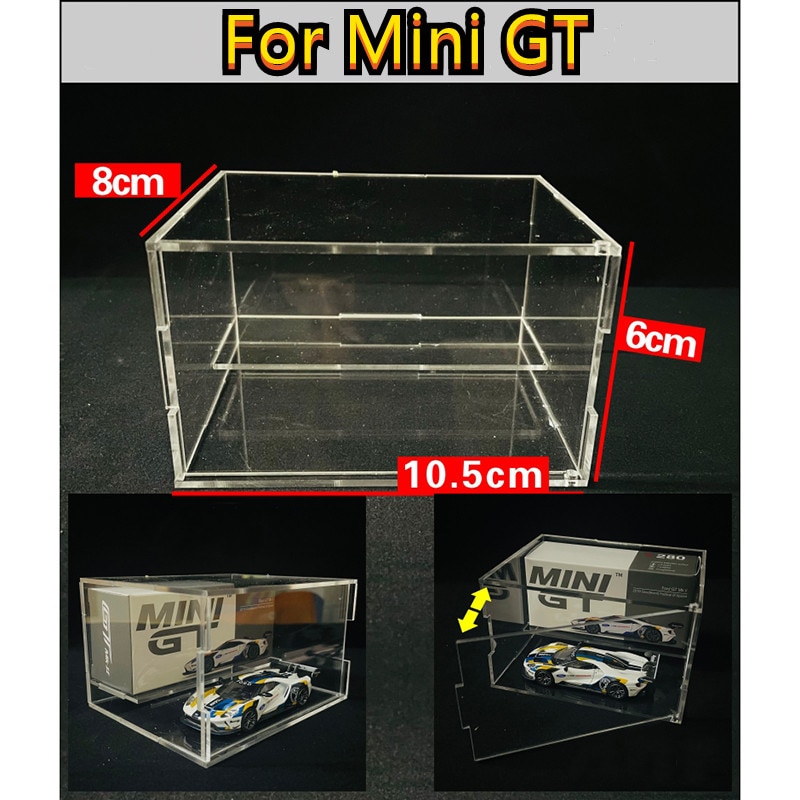 1/64 Model Cars Acrylic Display Case Fit For Mini Size Minigt Tomica ...
