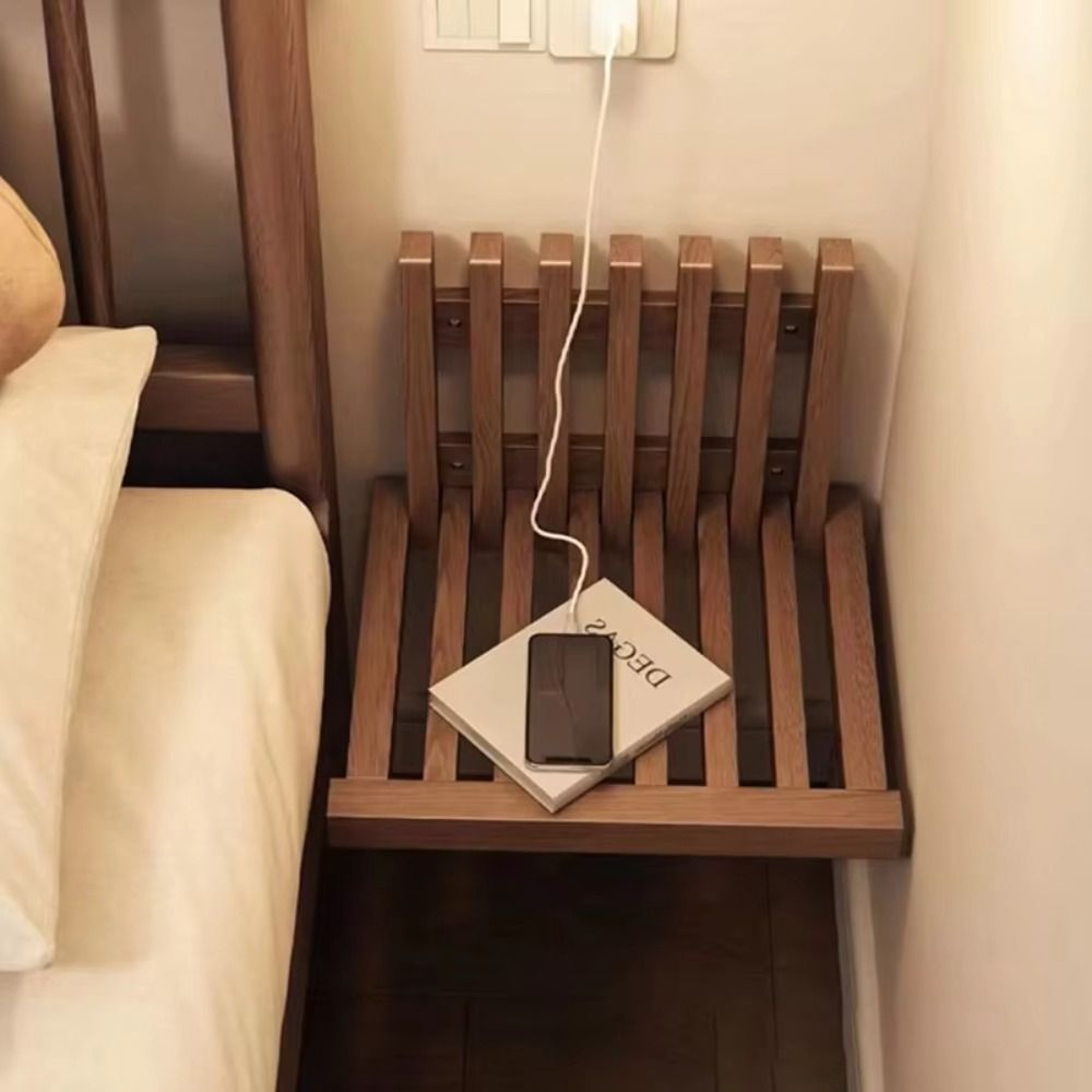 Multi-Purpose Solid Wood Folding Shoe Bench Wall Mounted Invisible Wall ...