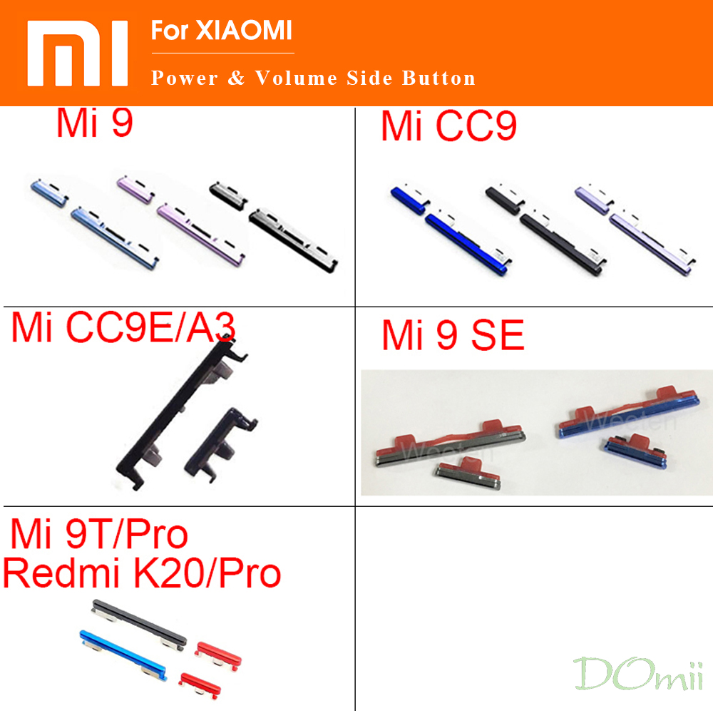 Power & Volume Side Button For Xiaomi Mi 9 9 SE Cc9 cc9 pro Cc9e 9T Pro A3 Volume Control ...