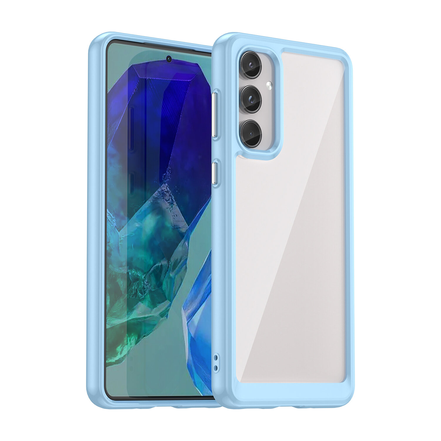 lthmy for Samsung Galaxy M55 C55 case Transparent Hard Back with ...