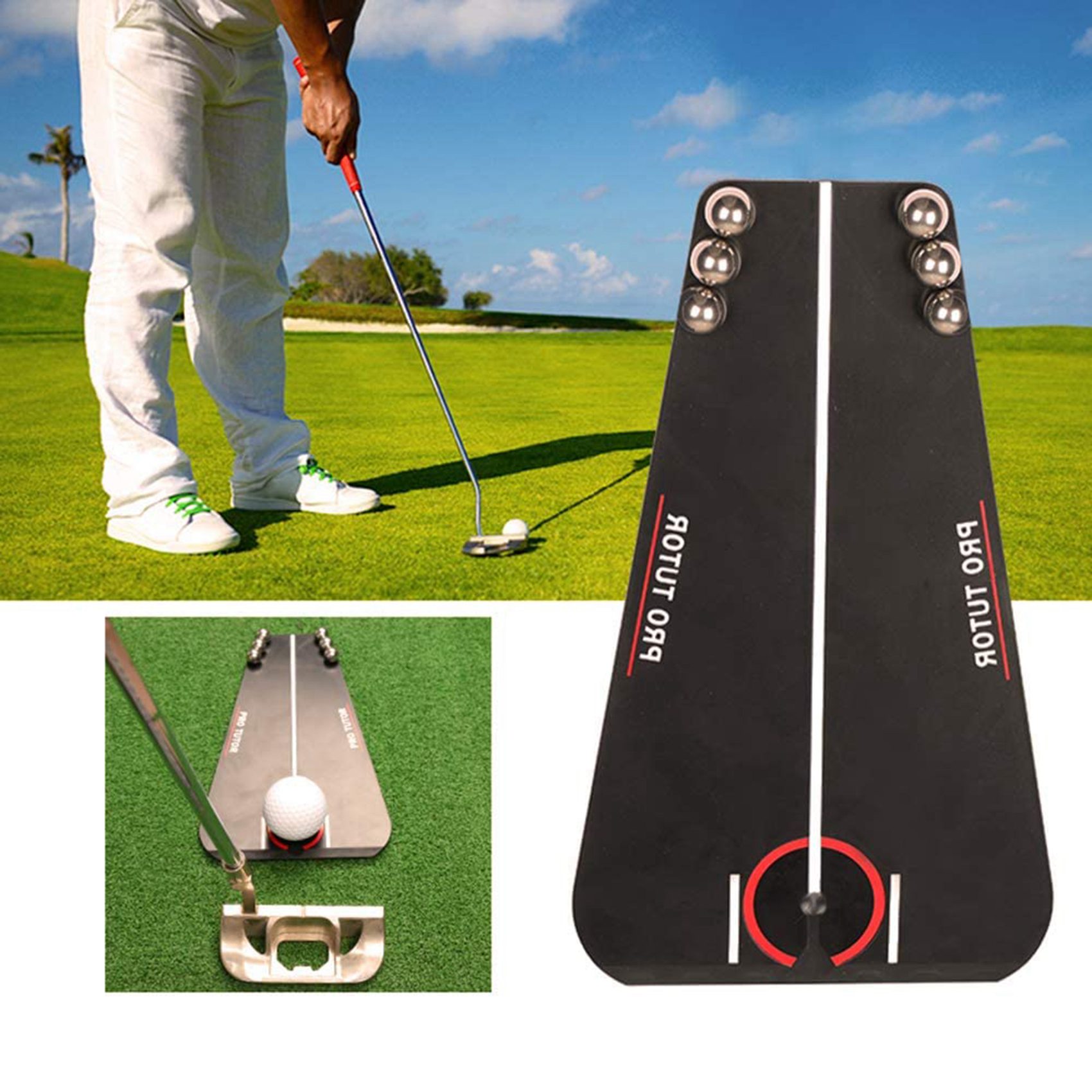 Golf Putting Tutor with Free Zipper Case, Golf Putting Training Aid ...
