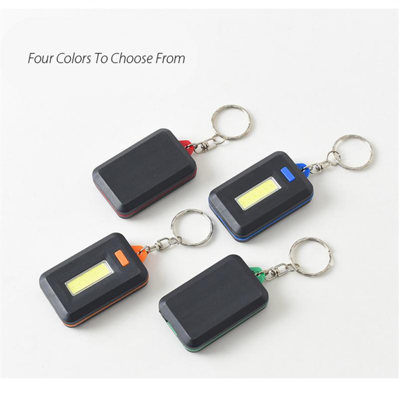 Mini Portable Cob Flashlight Emergency Keychain Key Ring Waterproof ...