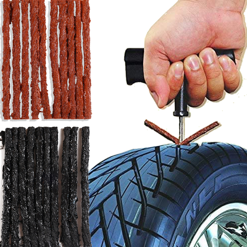 10pcs Car Tire Plug Puncture Strings Seals Strips Tyre Stickiness ...