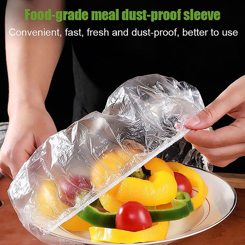 50Pcs Disposable Kitchen Packaging Storage Bags Plastic Elastic Wrap ...