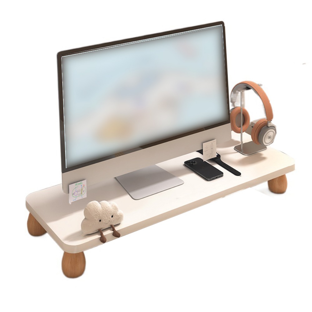 Exquisite Wood Desktop Computer Heightening Rack Comfortable Viewing ...