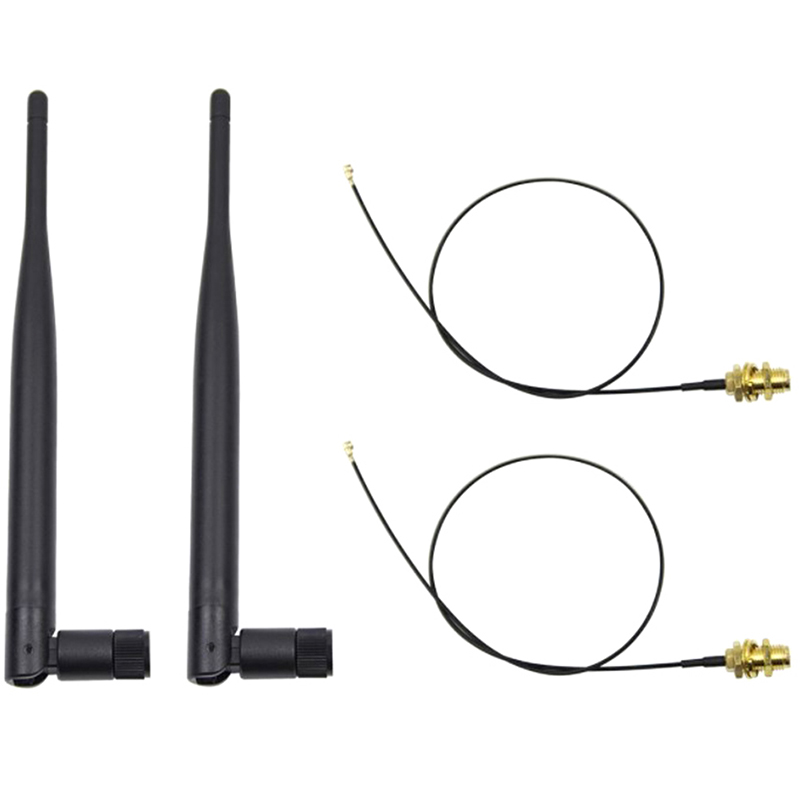 WiFi Antenna 5dbi 21cm U.FL/IPEX to RPSMA Pigtail Cable 2.4GHz Omni ...