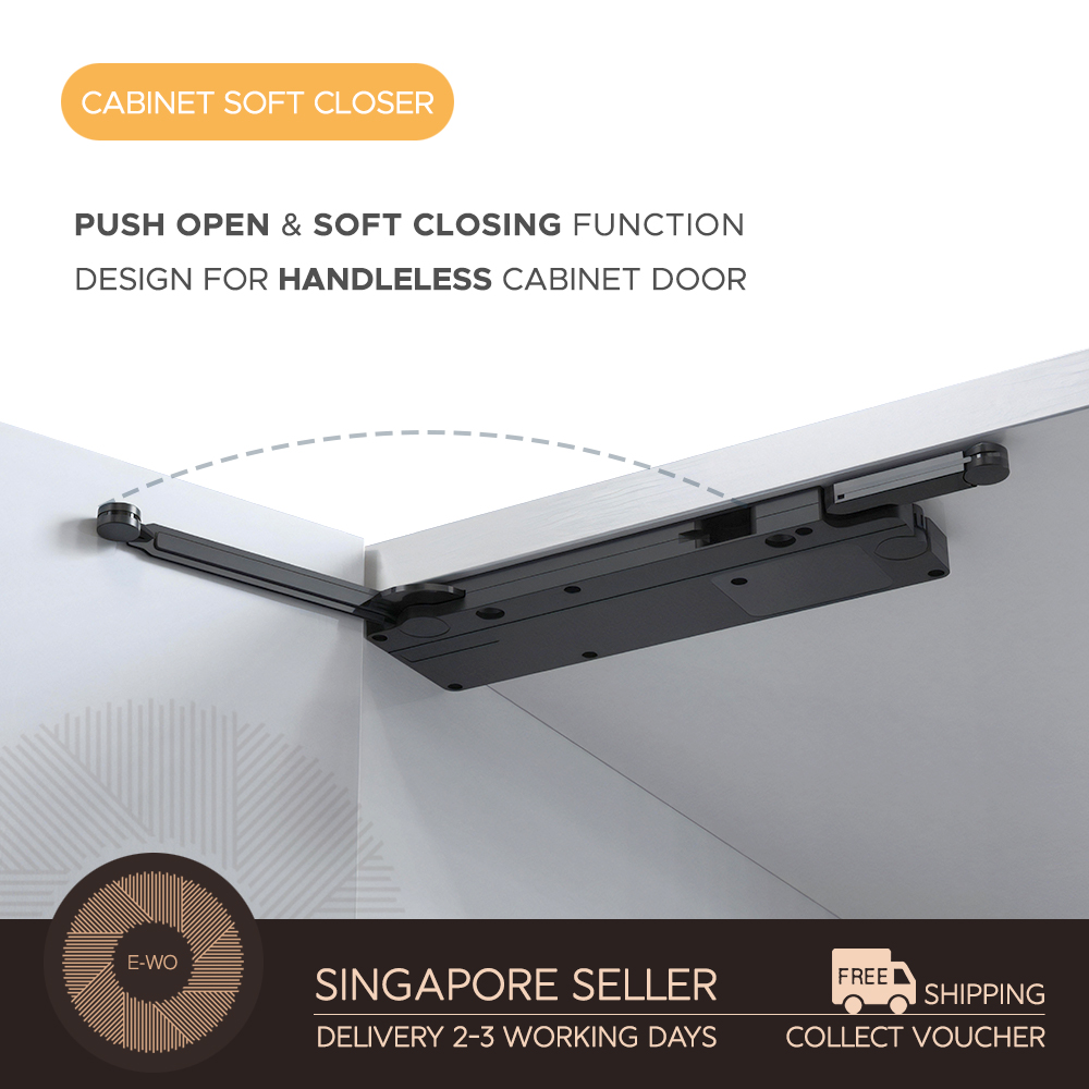 Heavy Duty Cabinet Door Opener and Closer Set Featuring Touch-to-Open ...