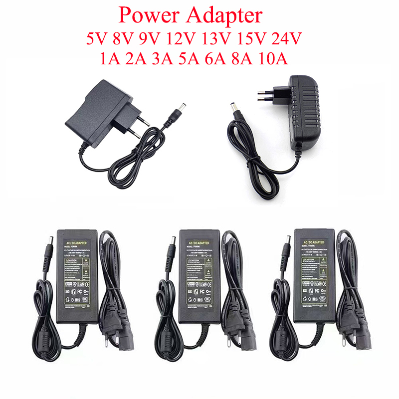 AC 220V TO DC 5V 6V 8V 9V 12V 13V 15V 24V LED Power Supply Adapter 1A ...