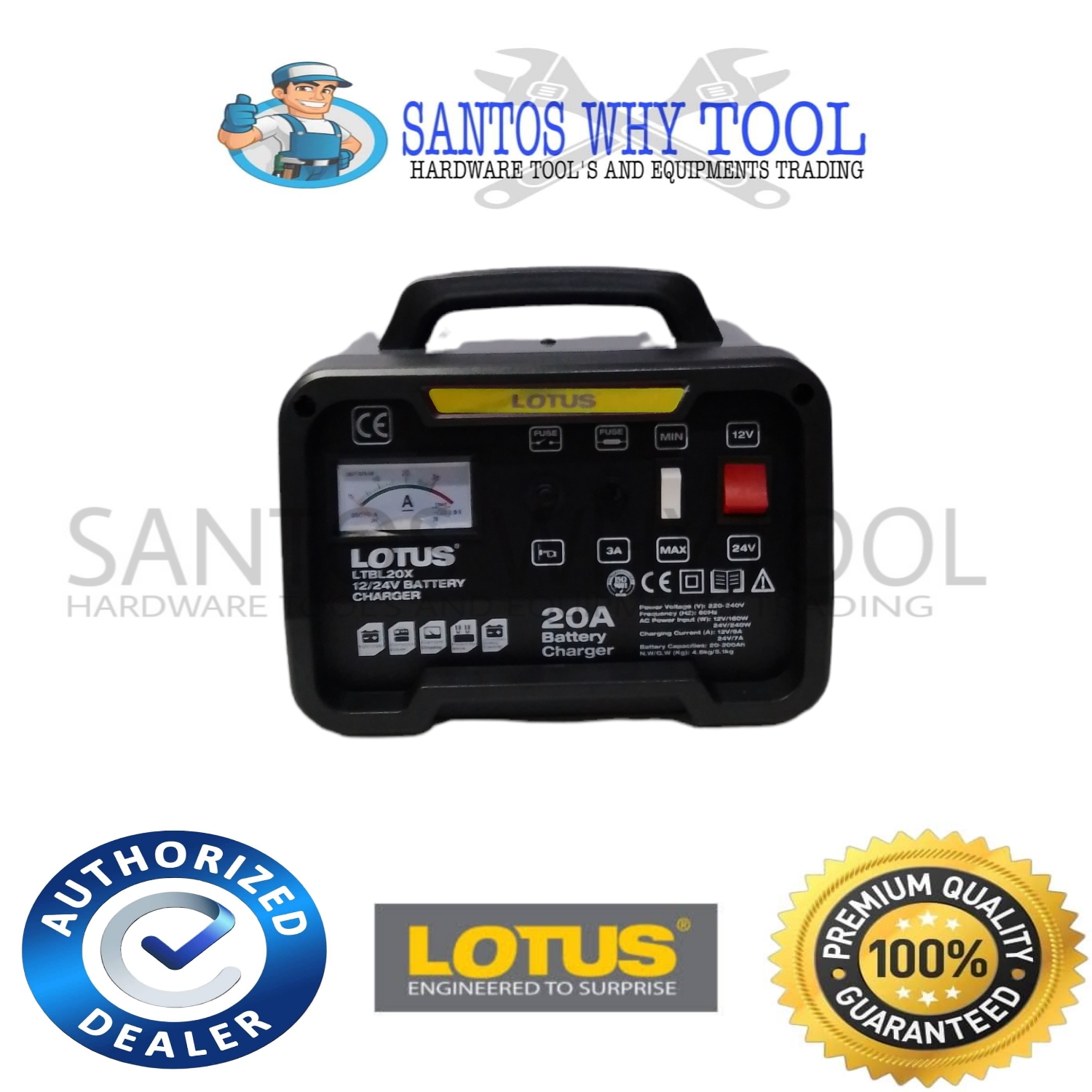 LOTUS BATTERY CHARGER 20AMP | Lazada PH