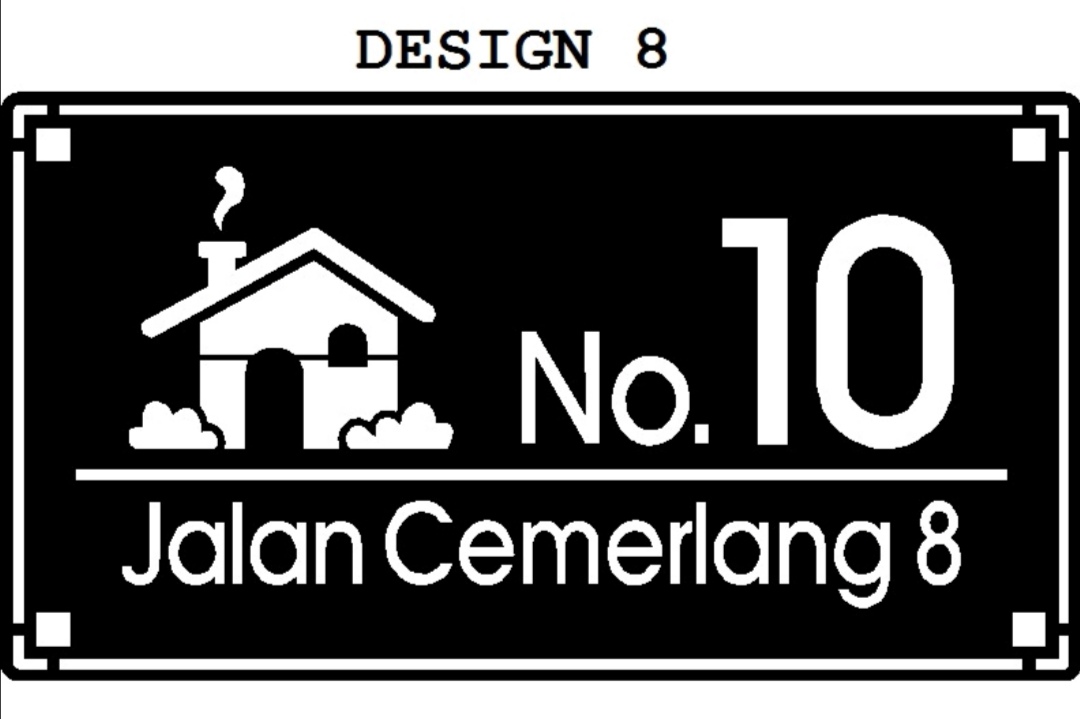Brand new House number plate / Nombor rumah design baru (Plastic) | Lazada