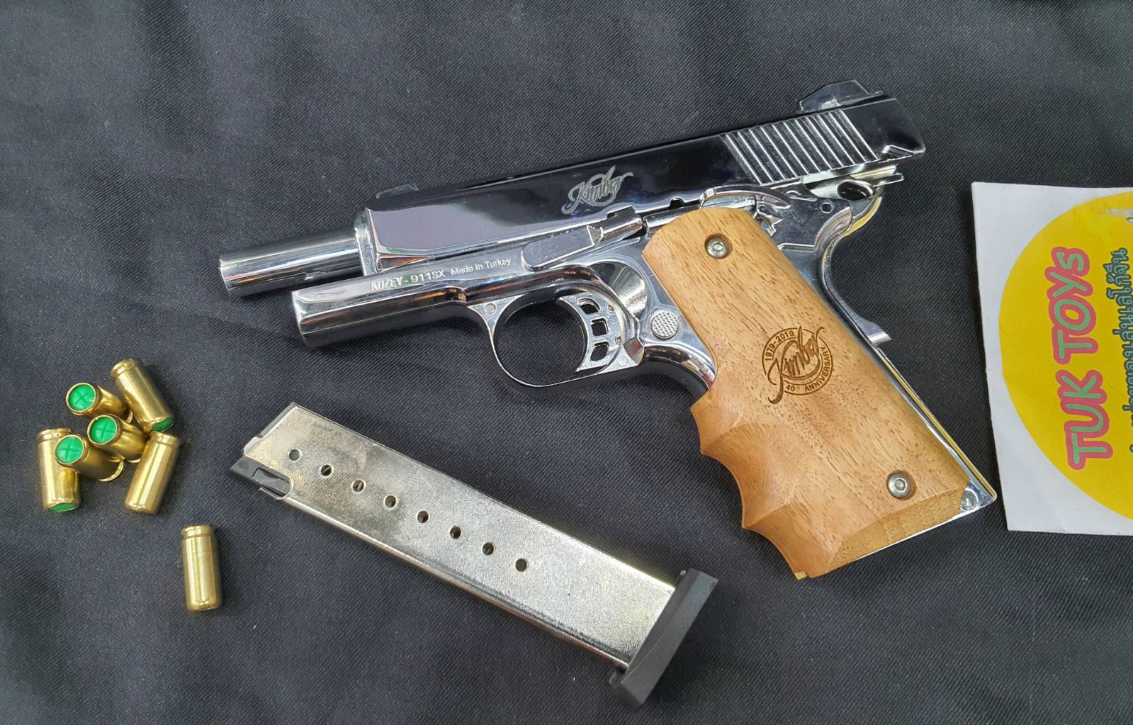แบงค์ KUZEY 911 KIMBER PRO CARRY ii 9mm.P.A.K. 4 นิ้ว เงินเงา ไม้ร่อง ...