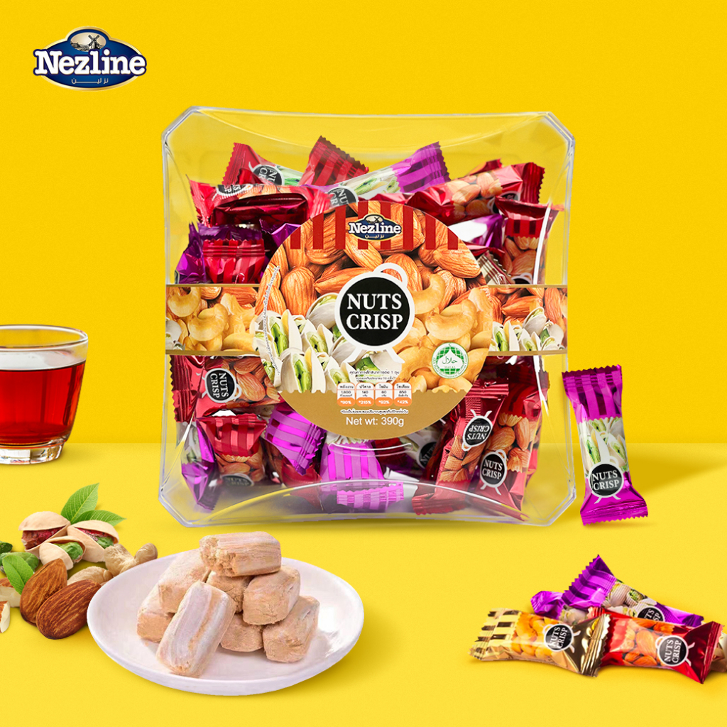 พร้อมส่ง!! (กระปุก 390 กรัม) Nuts Crisp ขนมถั่วตุ๊บตั๊บ ถั่วอัดแท่ง อัล ...