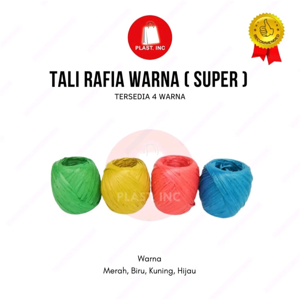 TALI RAFIA / TALI PACKING / TALI RAPIA/ TALI GULUNGAN WARNA WARNI 1kg | Lazada Indonesia