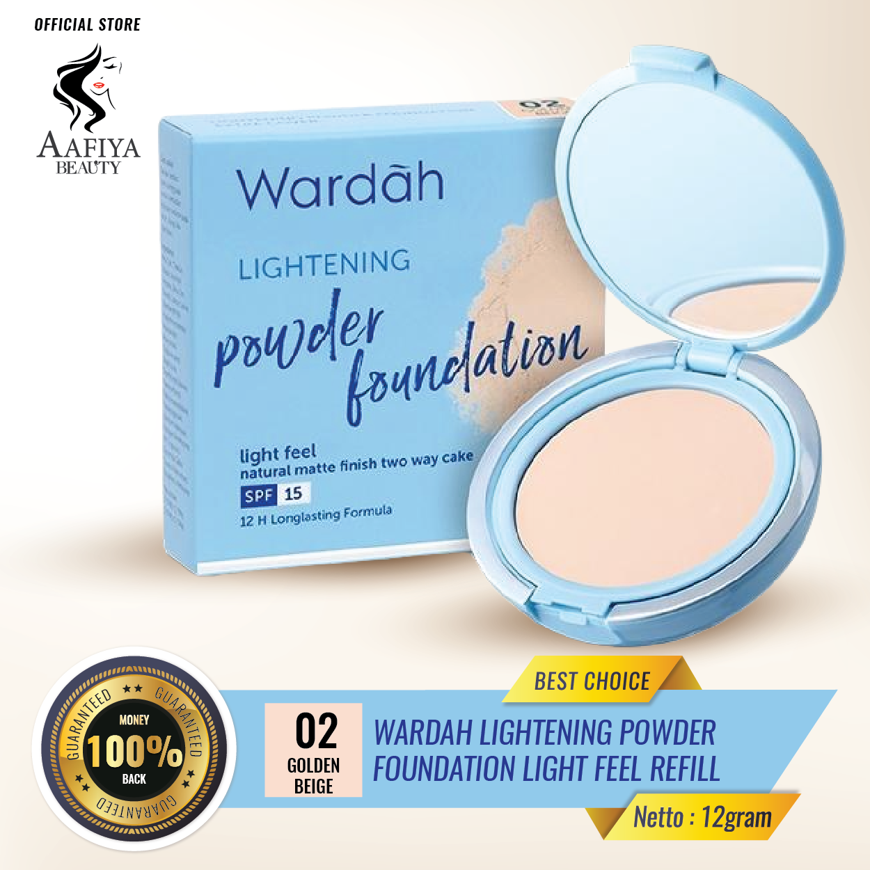Wardah Lightening Powder Foundation / Lightening Two Way Cake LIGHT ...