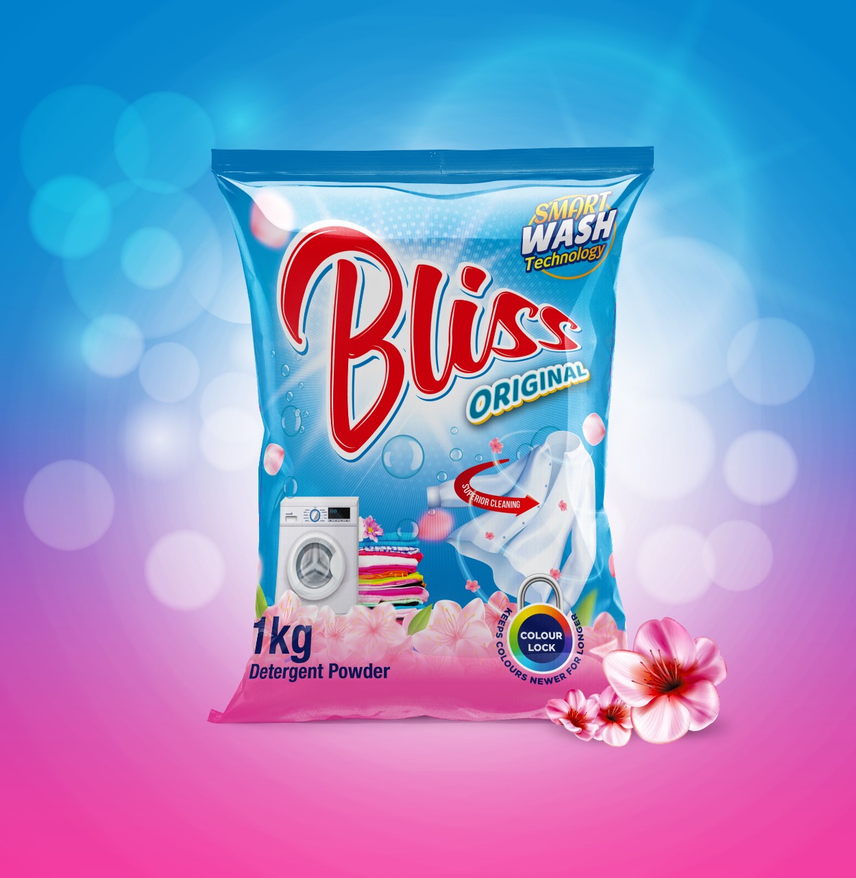 Bliss 1KG Detergent Washing Powder Compact Top Load & Front Load ...