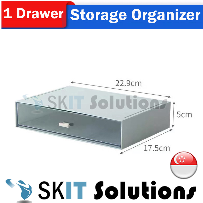 Multi-Compartment Desk Storage Organizer Desktop Drawer Box Cabinet ...