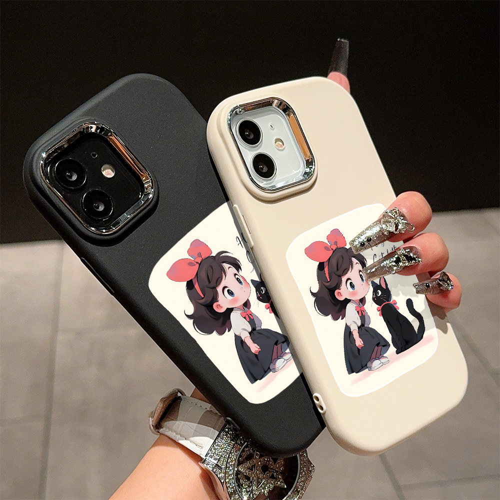 UCUC for OPPO A5S A7 A12 A12S Back Cover Little Girl and Black Cat ...