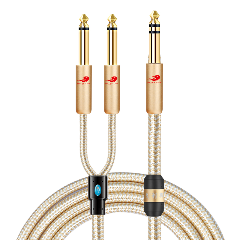 GOLLEY LION 1/4 to RCA Cable, Quarter inch TRS to RCA Audio Cable 6 ...