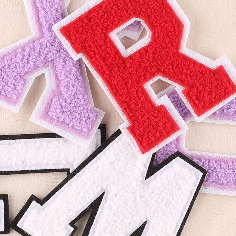 8cm Abc Defg Chenille Letter Patches On For Clothing Towel Embroidered ...