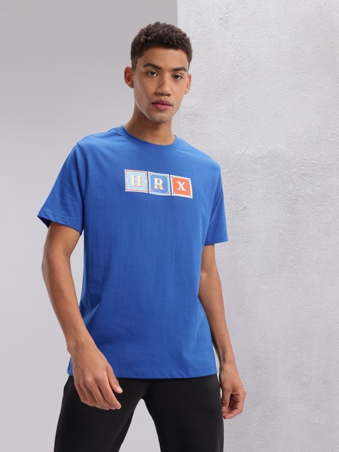 HRX By Hrithik Roshan Brand Logo Printed Lifestyle T-shirt For Men ...