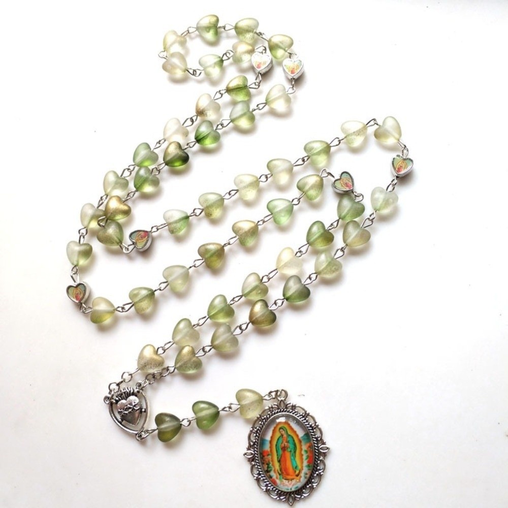 Fashion Virgin Mary Catholic Rosary Beads Chains Amulet Pendant Prayer ...