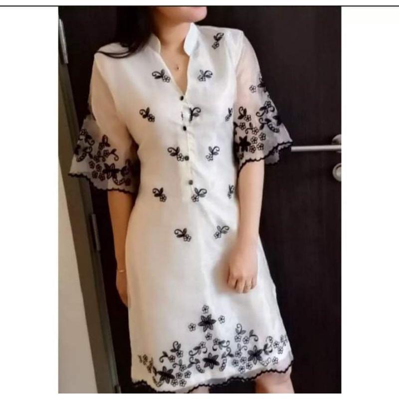 COD dress barong scallop dress barong scallop | Lazada PH