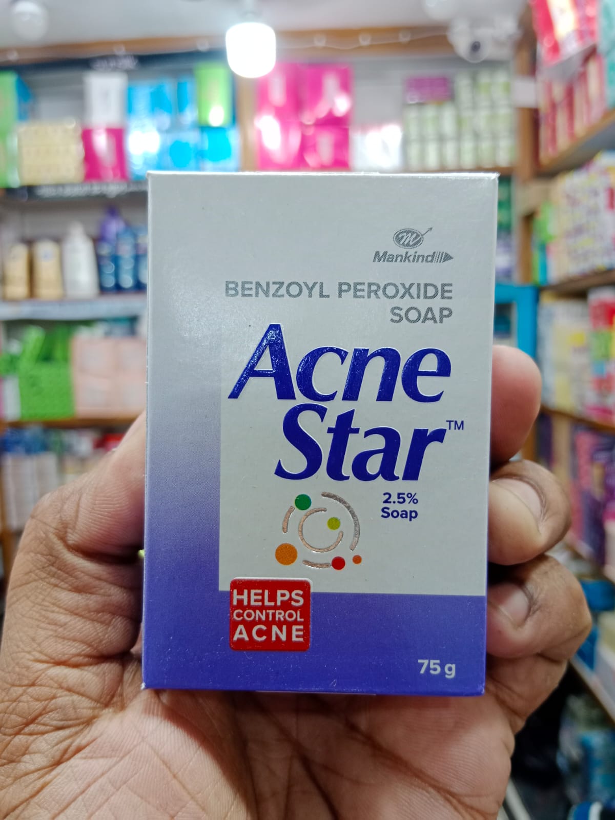 Mankind Benzoyl Peroxide Soap AcneStar 2.5 Soap india Daraz .bd