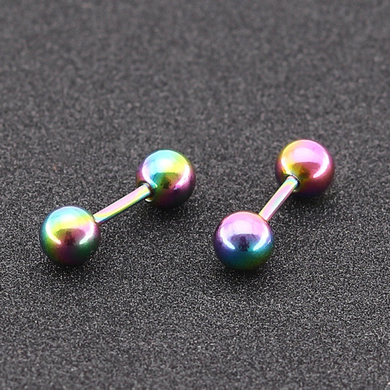 【Quality certifications】Simple Thread Screw Dumbbell Ball Cartilage Ear ...