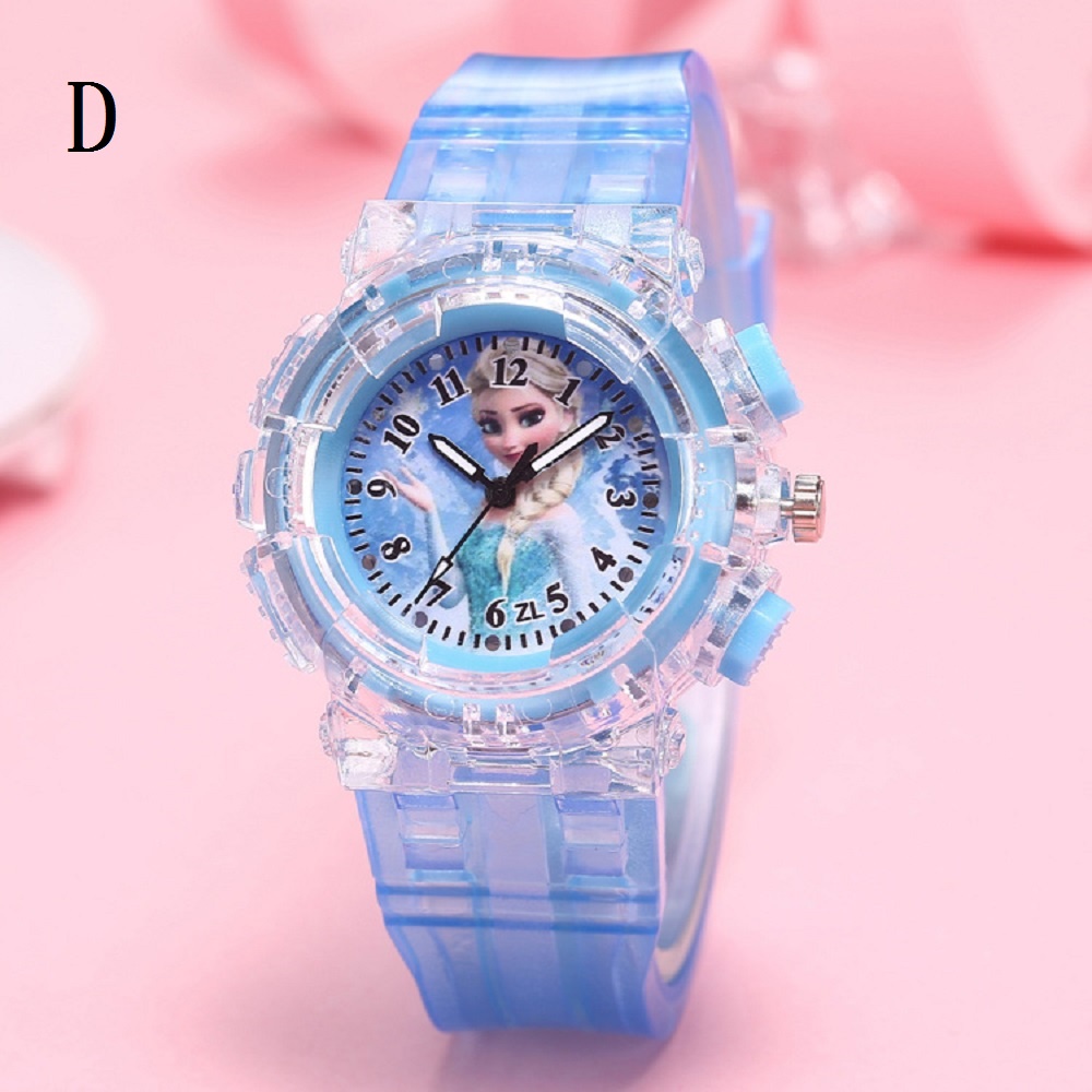 Elsa Anna Pattern Children LED Light Kids Digital Watches for Boys ...
