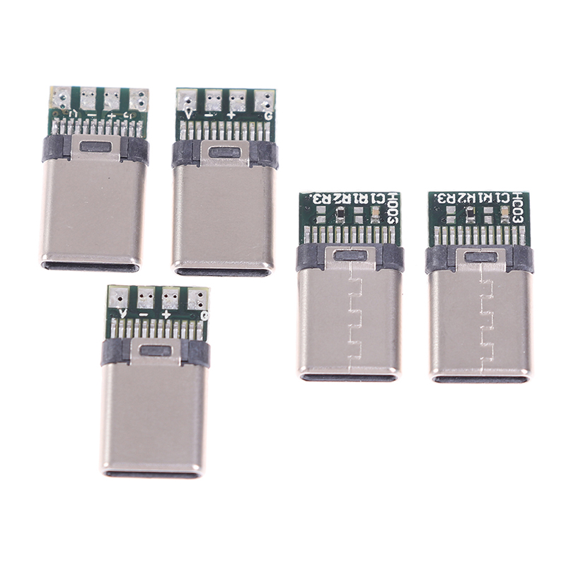 5/10Pcs USB 3.1 Type C Male DIY Solder Cable Plug Connector Socket PC ...