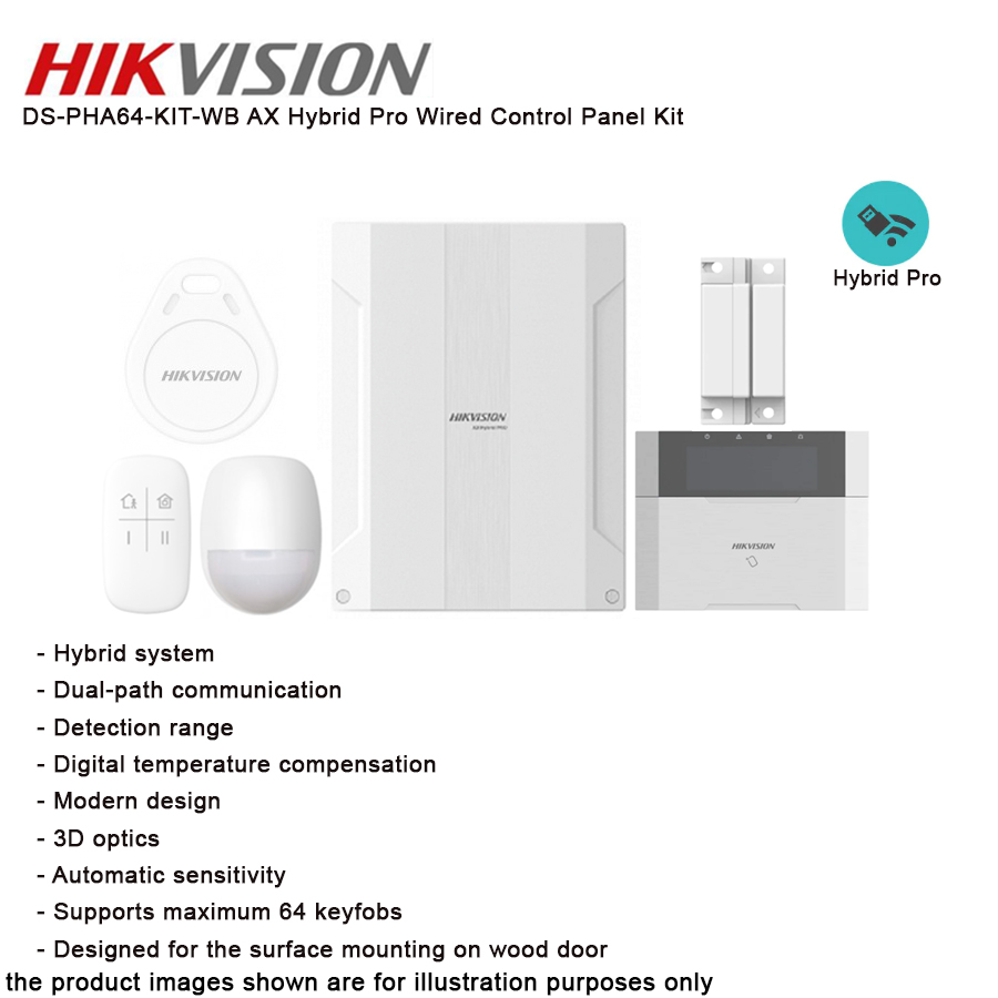 HIKVISION DS-PHA64-KIT-WB AX Hybrid Pro Wired Control Panel Kit For Alarm System | Lazada