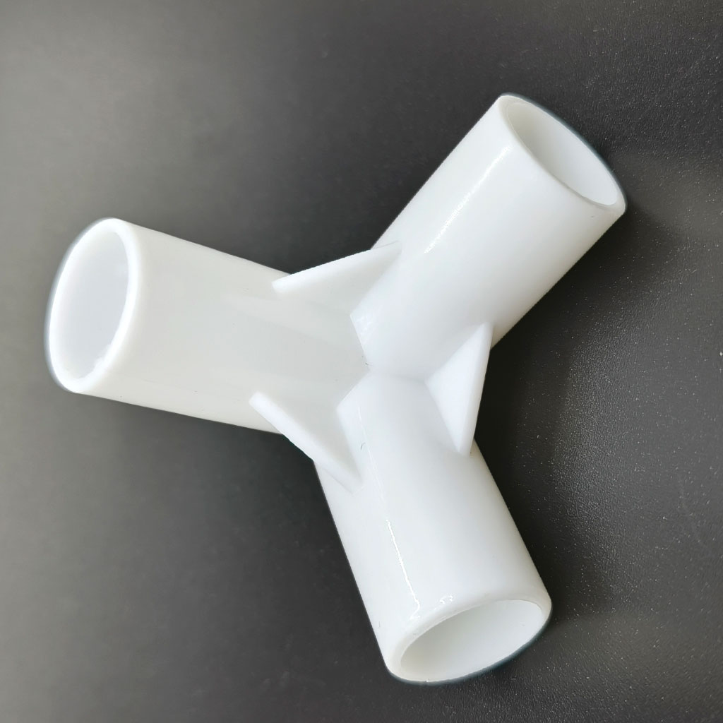 3 Way White Pvc Tent Feet Corner Center Connector Pvc Straight Elbow ...