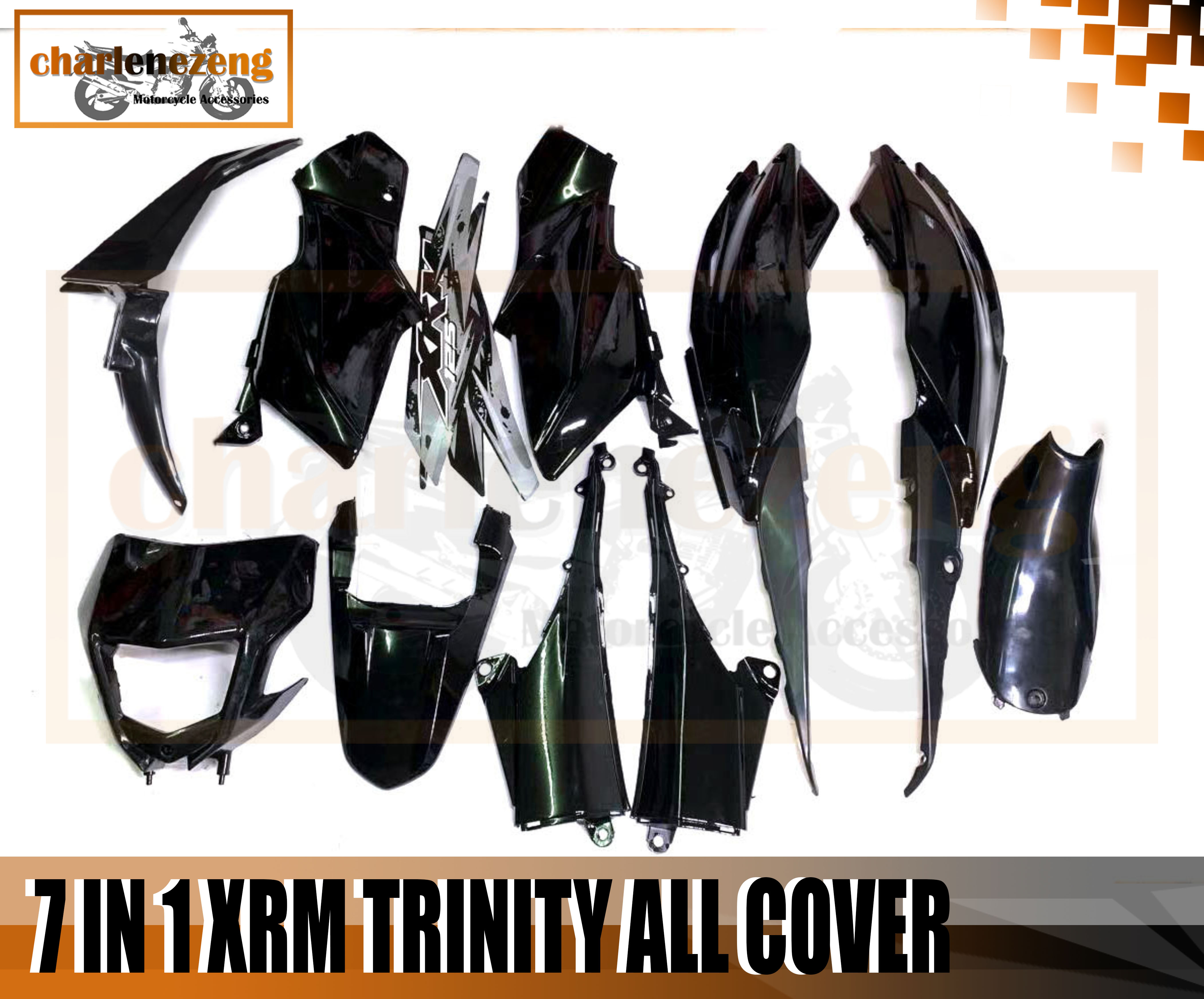 ALL COVER FOR XRM TRINITY/MOTARD MOTORCYCLE 7in1 COD (WITH RANDOM ...