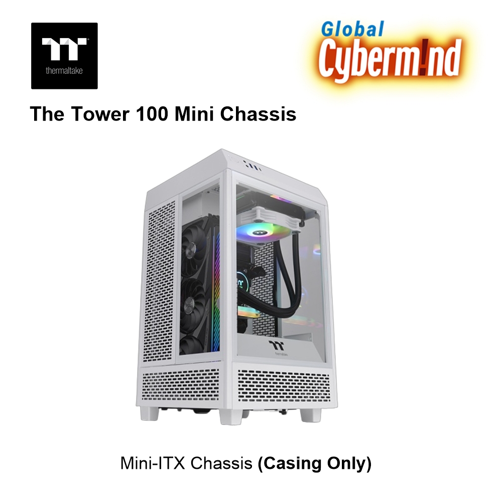 Thermaltake The Tower 100 Mini Tower Chassis Black/Snow - Brought to ...