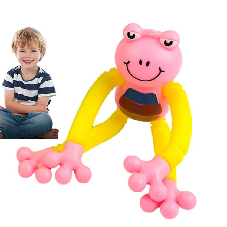 Pop Tubes Sensory Toy Light Up Fidget Tubes Frog Cartoon Suction Cup ...