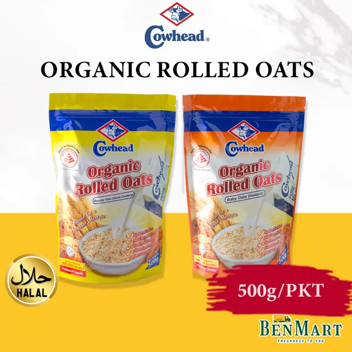[BenMart Dry] Cowhead Organic Oats (Instant/Quick Cooking) 500g - Halal ...