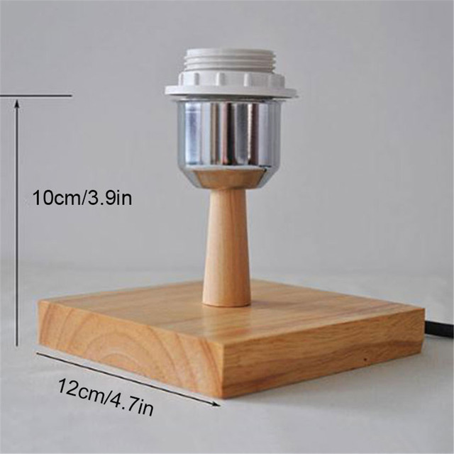 【Folio & Light】Plug In Square Solid Wooden Lamp Base Holder With On/off ...