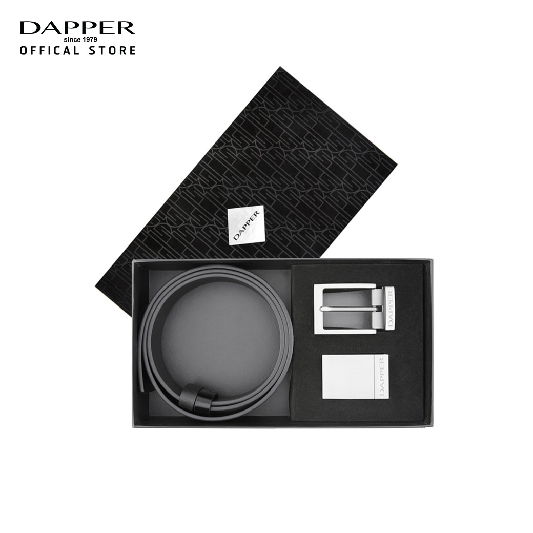 DAPPER กิ๊ฟเซ็ทเข็มขัด Carbon Fiber Reversible Belt Gift Set - DAPPER - ThaiPick