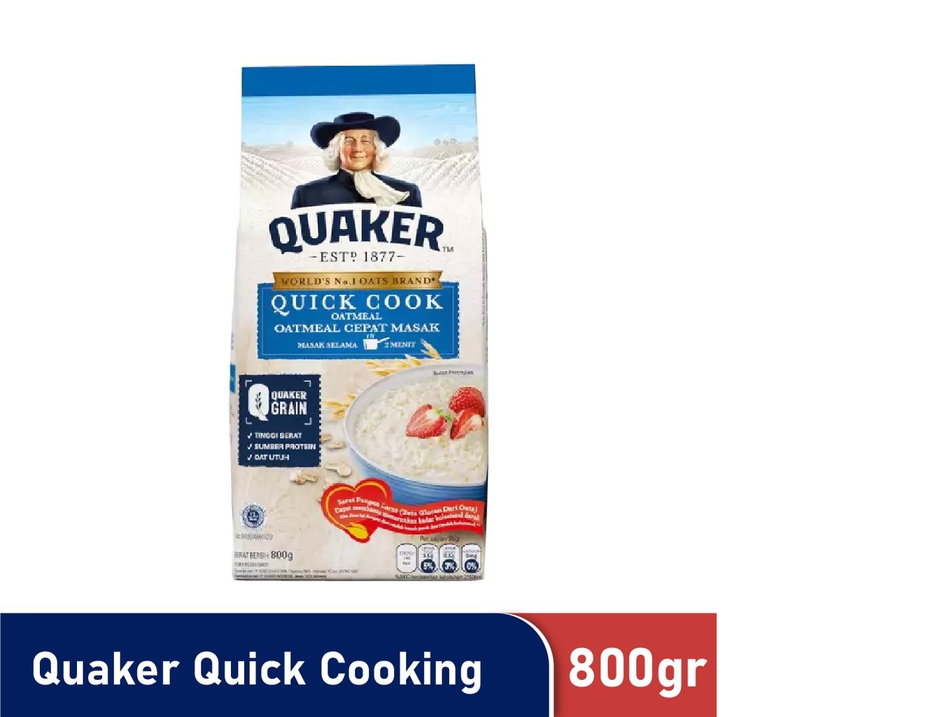 Quaker Quick Cooking Oatmeal Quakers Instan Oat 800 gr | Lazada Indonesia