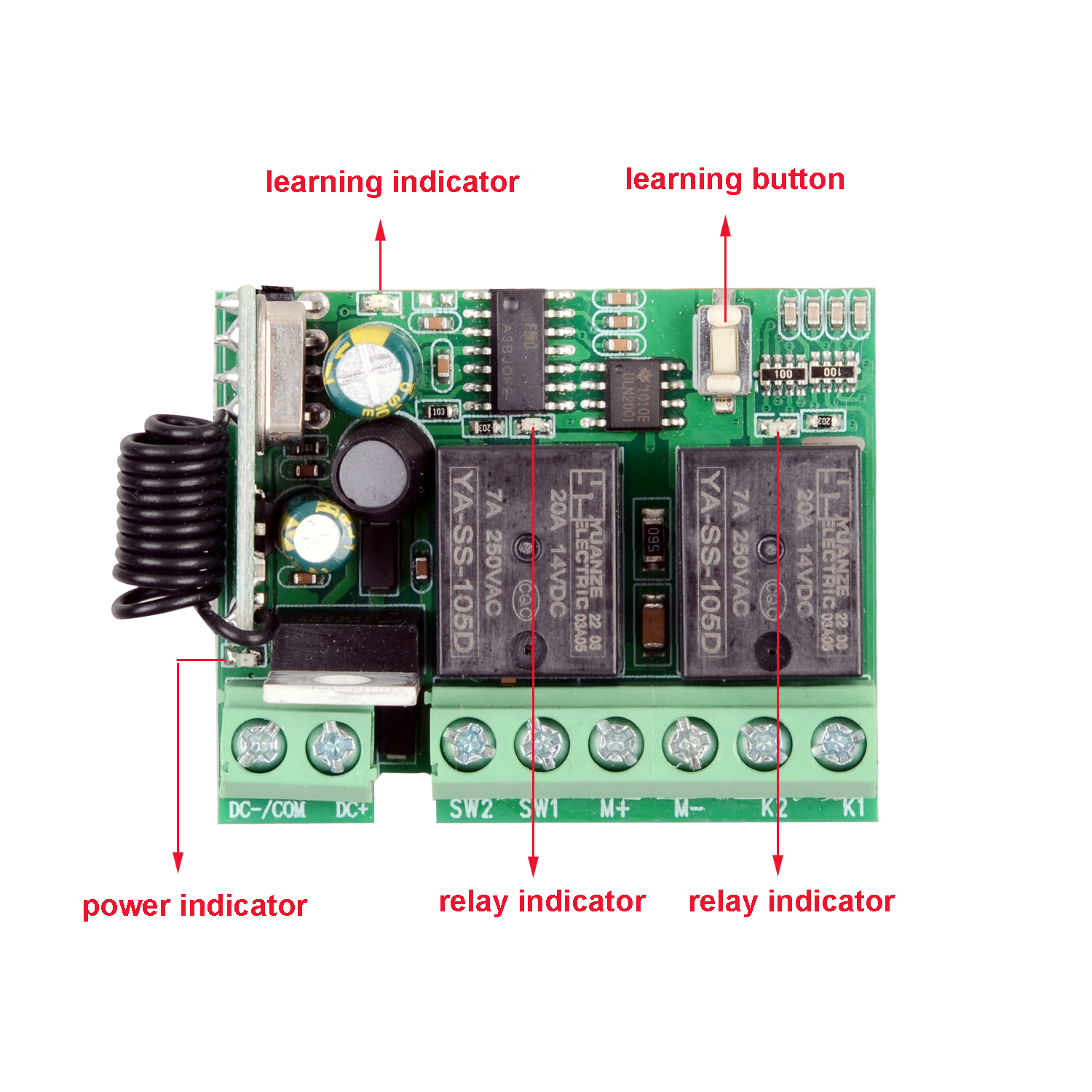【Top Selling Item】 12-36 V Motor Remote Control Switch For Retractable ...
