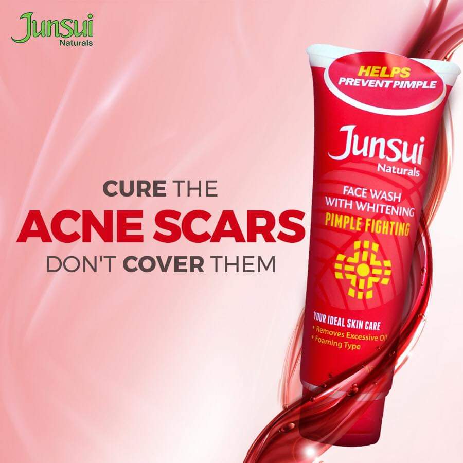 JUNSUI Natural Removes Excessive Oil & Pimple Fighting Face Wash 100g ...