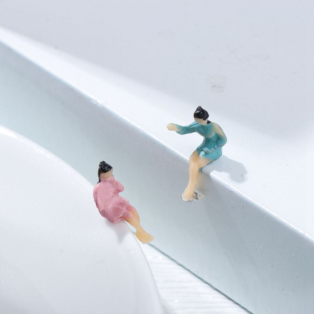 10pcs ABS Material Mixed Color Pose 1:87 Model Building Passengers Sit ...