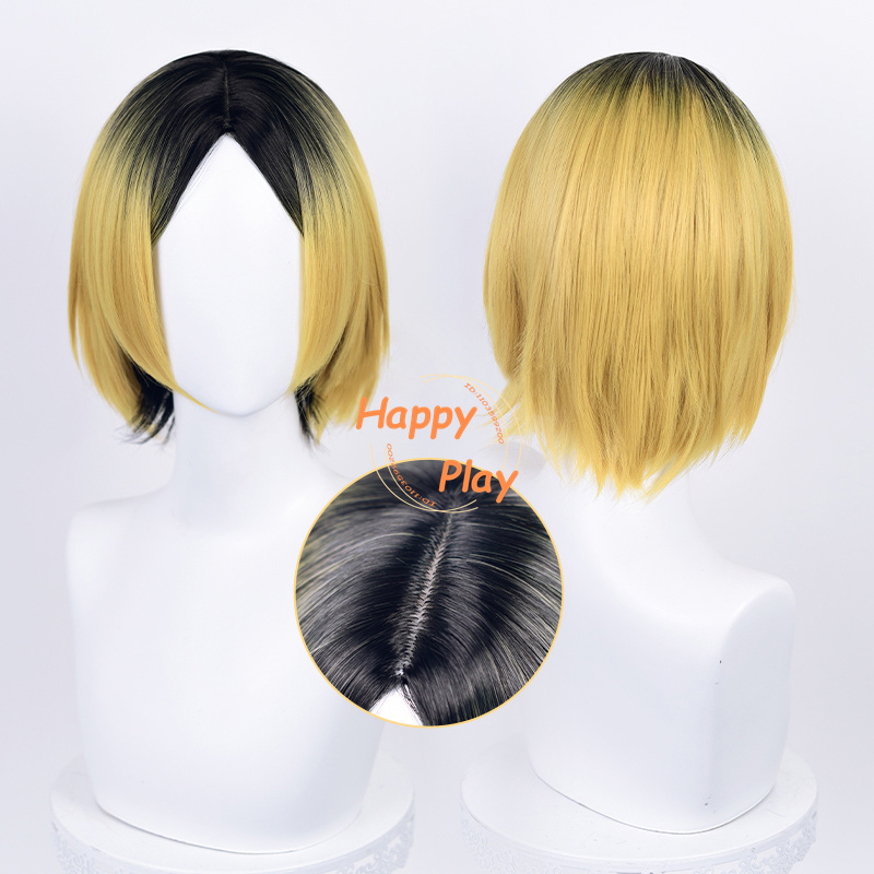 4 Styles Kenma Kozume Cosplay Wig Golden Black Dyeing Kozume Kenma ...