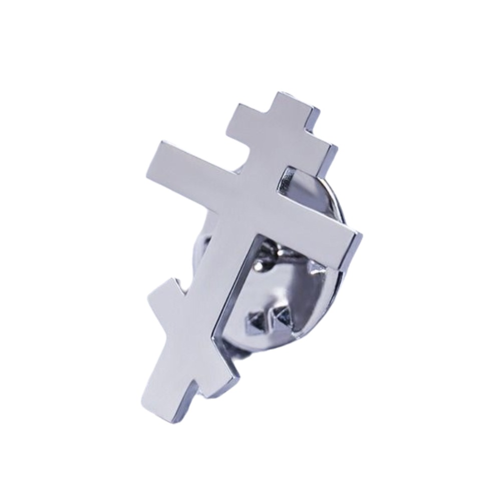 Symbol Flag Stainless Steel Orthodox Cross Brooch Gold Color Minimalist ...