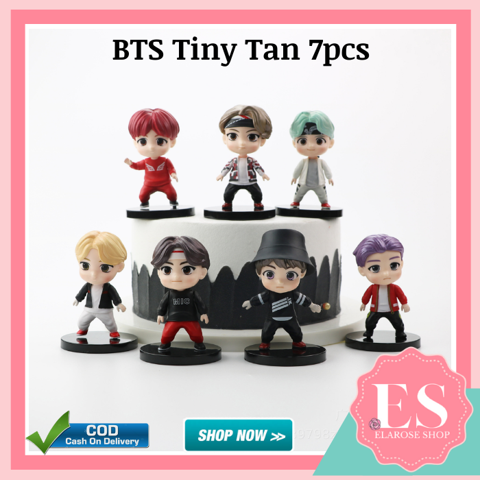 Elarose. 7pcs BTS Mini Dolls BTS TINY TAN Collection Cute Cartoon Mini ...
