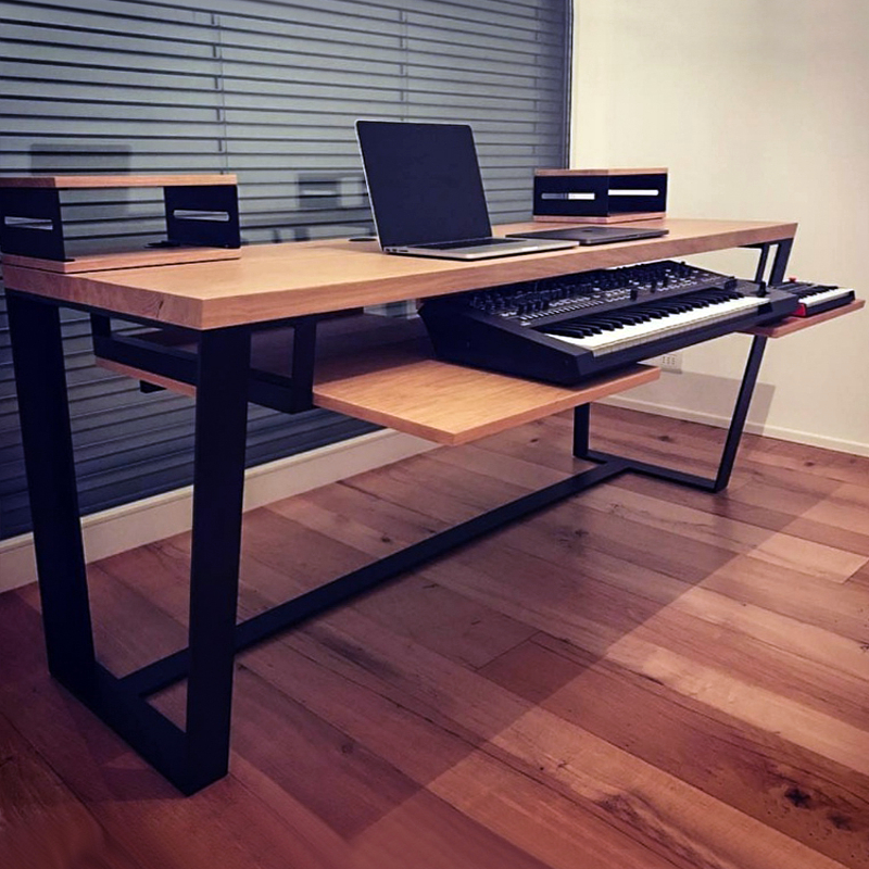 Solid wood arranger table workbench recording studio electric piano ...